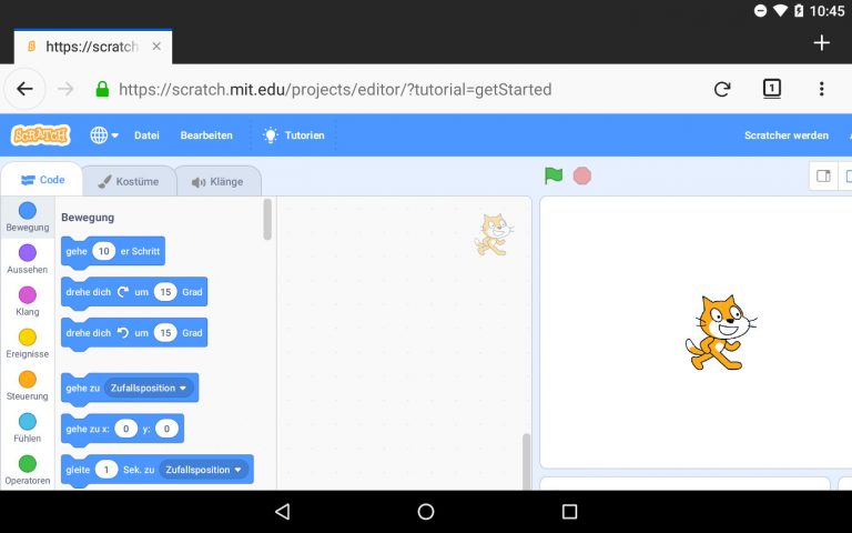 Scratch 1 – Grundlagen – Learni