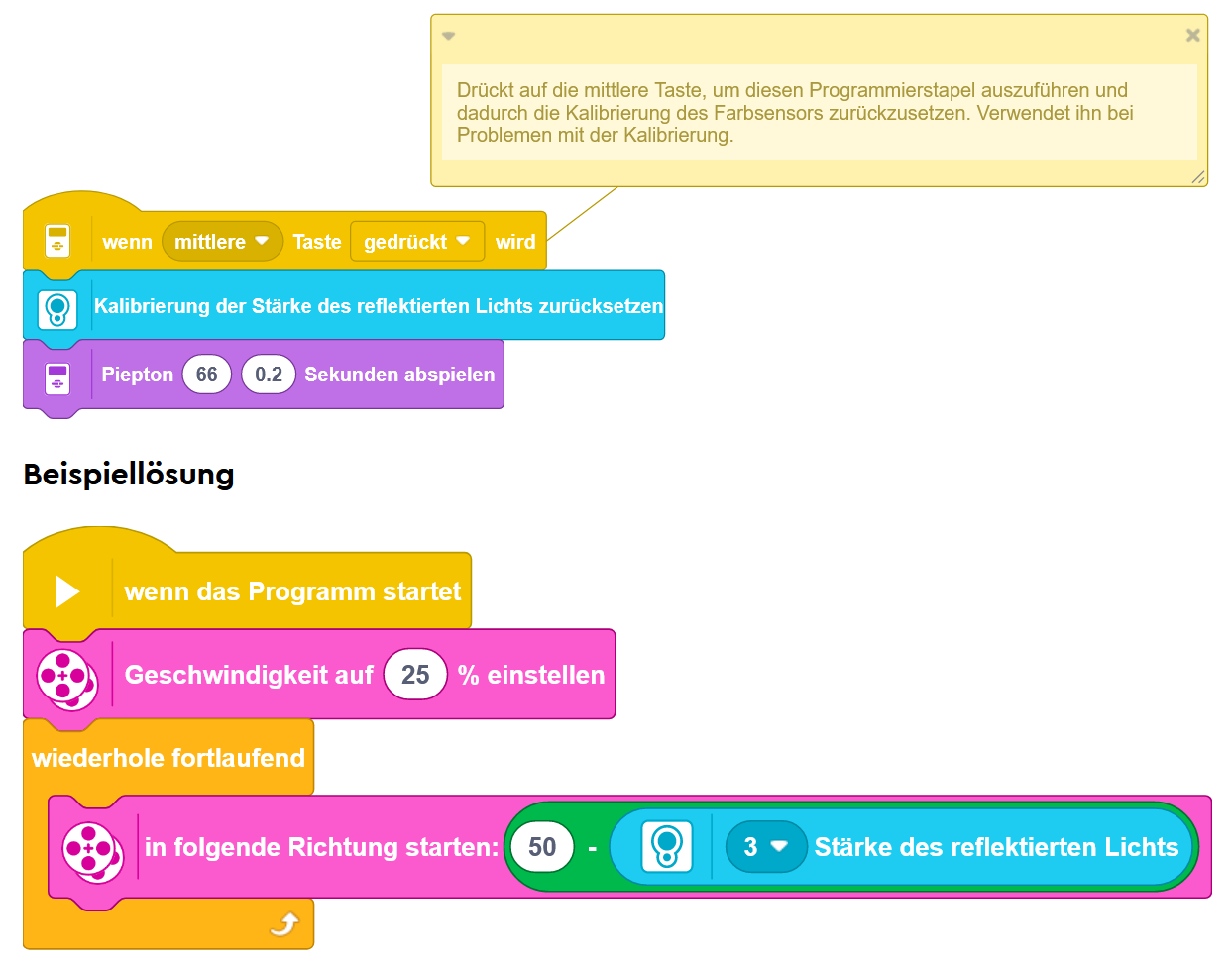 Programmierung “Farben und Linien” – Learni